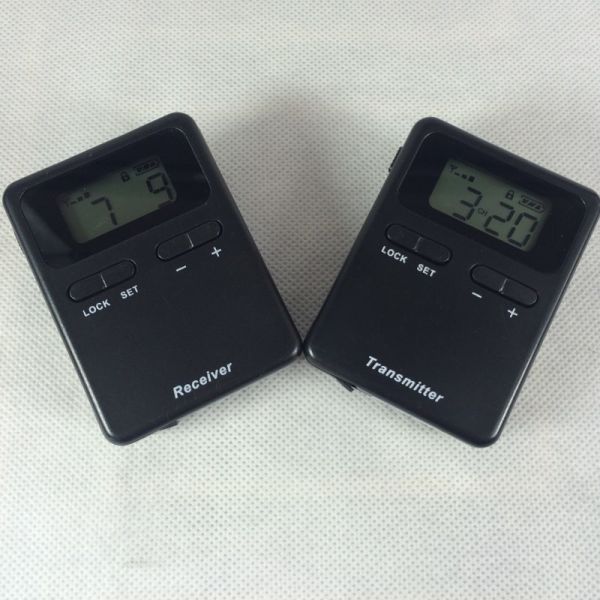 Quality Black 008A Mini Wireless Audio Tour Guide System Transmitter And Receiver for sale