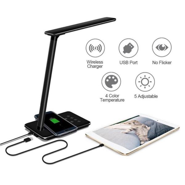 Quality Eye Protection Folding 5W LED QI Wireless Charging Lamp for sale