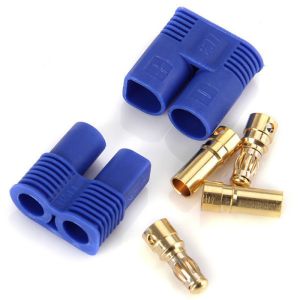 Quality 2 Pin Brass EC3 Battery Connector , 3mm Male Female EC3 Banana Plug for sale