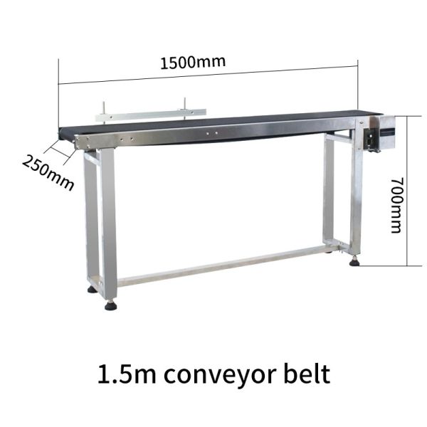Quality 1.5m Length SS Body Material Conveyor Belt Table for Semi-automatic Production for sale
