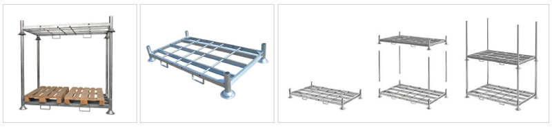 Round Post Pallet Stacking Rack