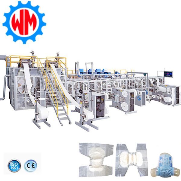 Quality Full Servo Adult Diaper Production Line High Efficiency Eqiupment for sale
