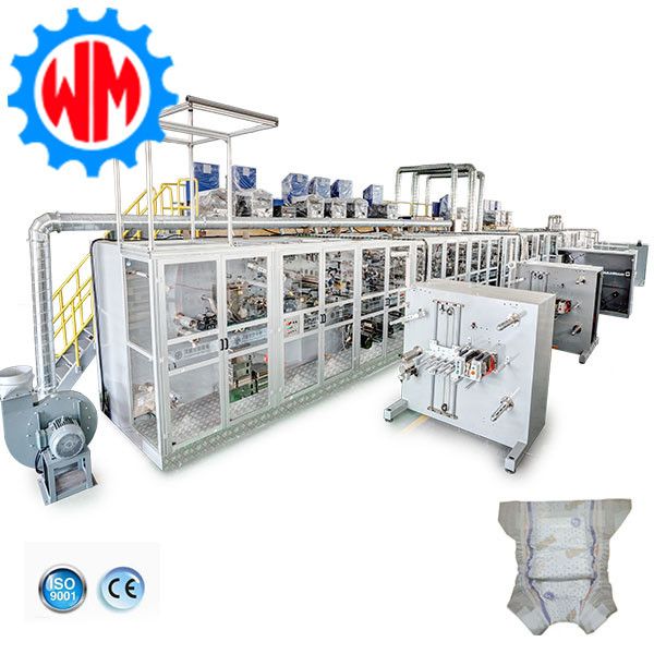 Quality High Speed Full Servo Baby Diaper Making Machinery  PLC Control with Packaging System for sale