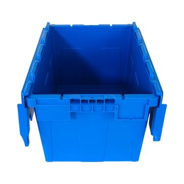 Quality Transport Attached Lid Tote Container with Plastic Moving Crate in Customized for sale