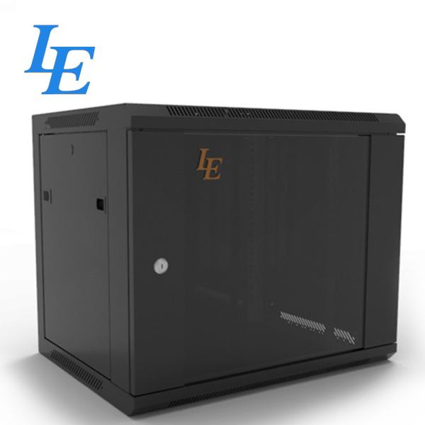 Quality 19 Inch 9u Wall Mounted Ral9004 Rack Enclosure Server Cabinet for sale