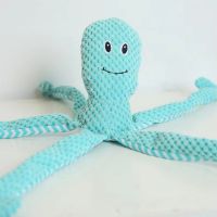 Quality 16 Inch Small Medium Stuffed Octopus Dog Toy Interactive Durable Dog Squeaky Toy for sale