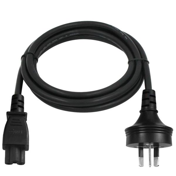 Quality SAA Certified AU Plug to IEC C5 Power Cord 1.8m Black for sale