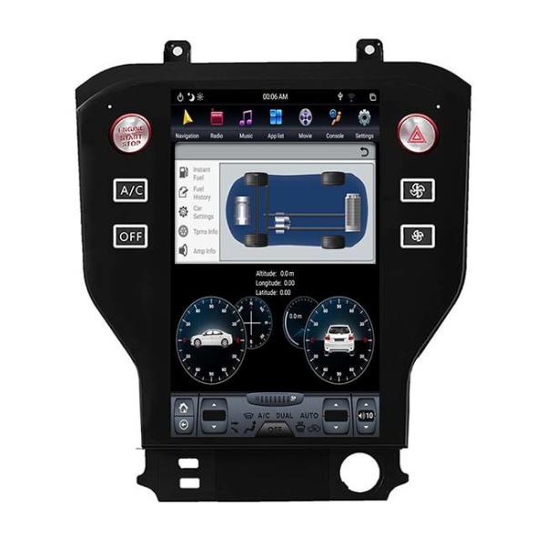 Quality Tesla Screen Ford Mustang Car Android Head Unit Stereo PX6 DC 12V for sale