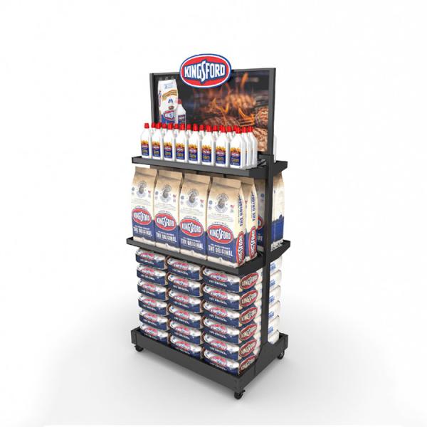 Quality Classical Wine Bottle Display Stand Wooden Coffee Bag Display Rack for sale