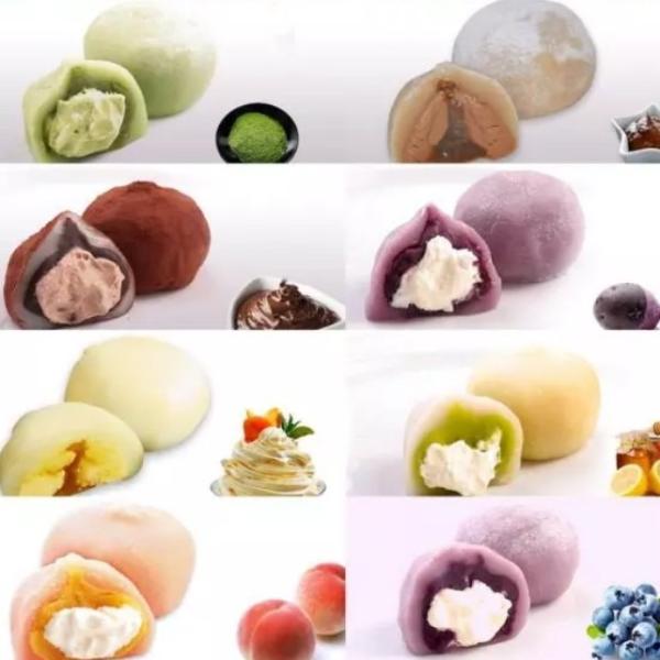Quality Double Mochi Ice Cream Filling P180 Automatic Encrusting Machine Aligning for sale