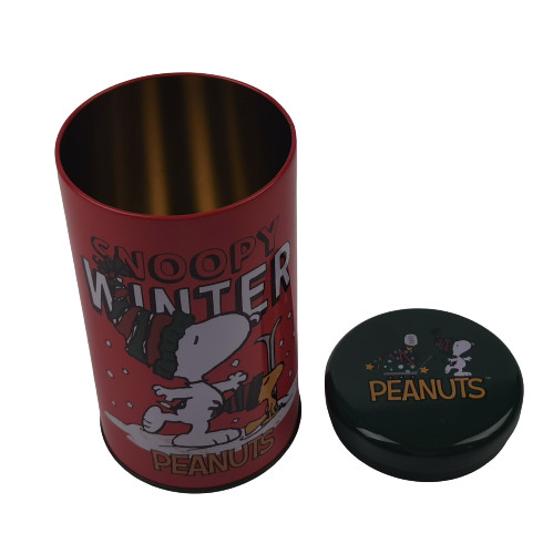 Quality CMYK Printing Metal Round Tin Containers With Plug Airtight Lid for sale