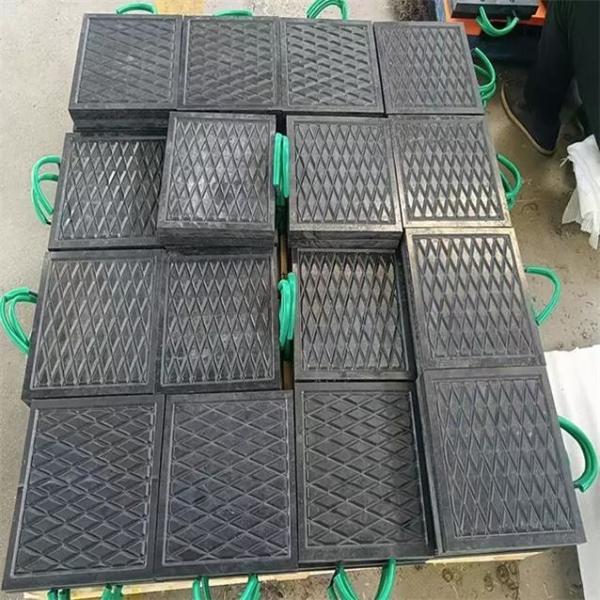 Quality Black Rigid Anti Impact Plastic HDPE Cribbing Blocks Crane Outrigger Pads Stack for sale
