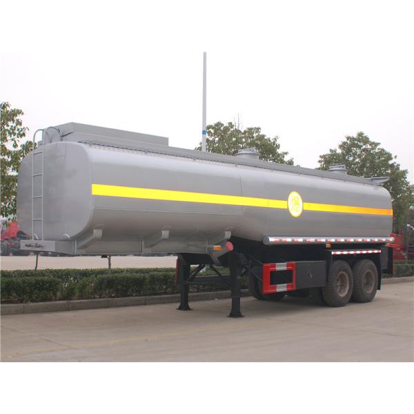 Quality 30M3 30 CBM Oil Tank Semi Trailer , Carbon Steel Fuel Tanker Semi Trailer 2 Axle 30000L for sale