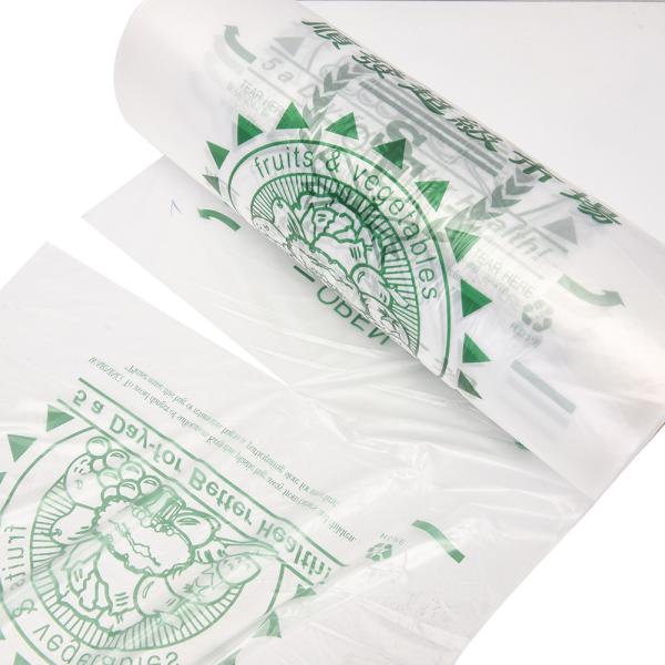 Quality Customized Logo Option Clear Plastic High Pressure PE Flat Packaging Produce Bag for sale