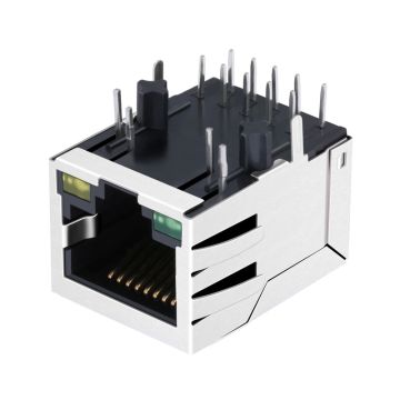 Quality LPJ0085AHNL Rj45 Modular Jack With Magnetics , 1x10/100Mbps IEEE 802.3af PoE for sale