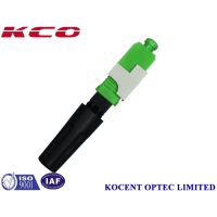 Quality Green FTTH Solution Fiber Optic Fast Connector SC APC with 55mm and 60mm Lengths for sale