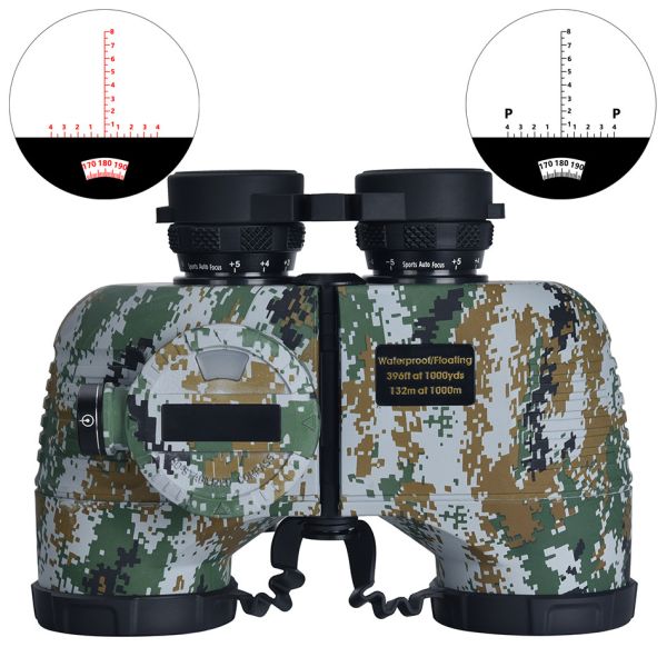 Quality Outdoor Sports Binocular with Illumination and Compass 50mm Objective Diameter for sale
