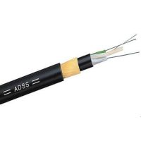 Quality 12 cores ADSS optical  fiber cable  non-metal Black Outer Sheath Easy Installation for power telecommunication for sale