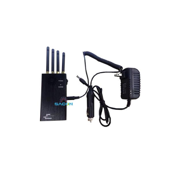 Quality 2W Portable Handheld GPS Jammer with 4 Antennas and 5-15M Jamming Range for Mobile and GPS Signals for sale