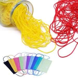 Quality 3mm 5mm 8mm Stretch Round Flat Earloop Macrame Elastic Rope Cord for sale