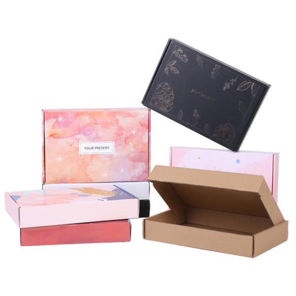 Quality Foldable Small CMYK Color E Flute Corrugated Gift Box Custom Logo for sale