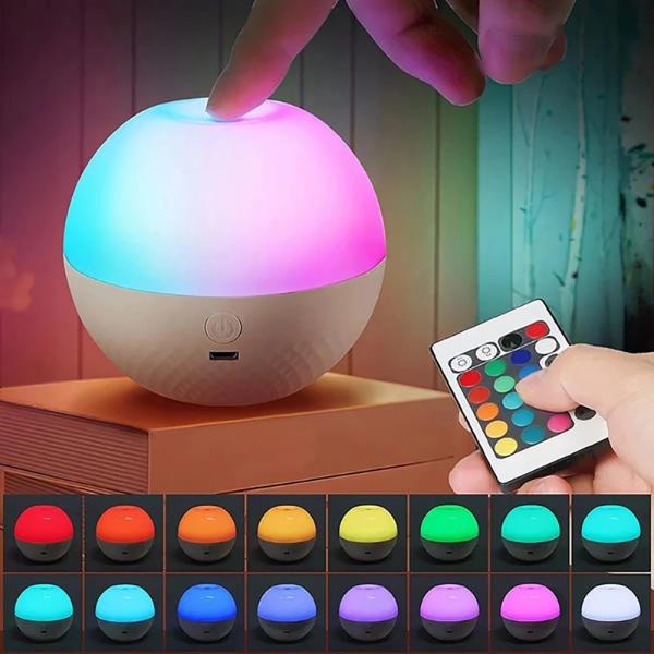 Quality 85mm Touch Remote Control Night Light Colorful Table Lamp For Living Room for sale
