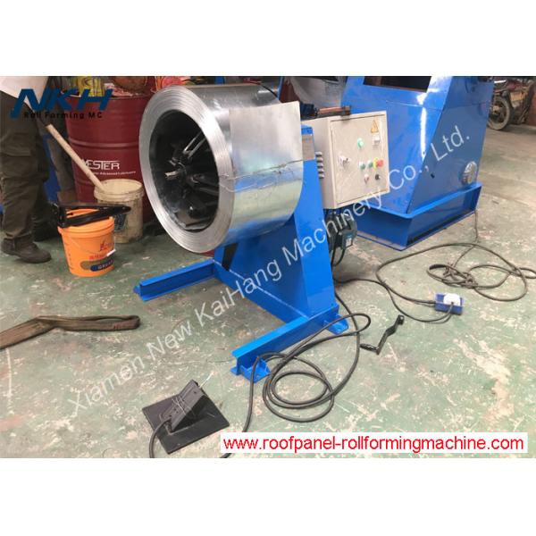 Quality Blue Auxiliary Equipment Coiler Rack / Un Winder Twin Head 2MT With Power for sale
