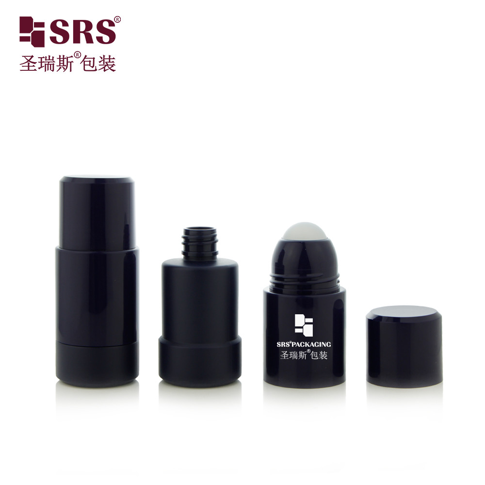 Quality RPPE 50ml 75ml Injection Dark Blue Glossy PP PCR Eco Friendly Plastic Roll On for sale