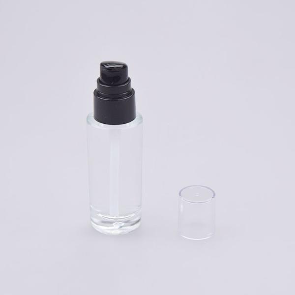 Quality 18mm 30ml Cylinderical Empty Glass Foundation Bottle Highly Sealed for sale