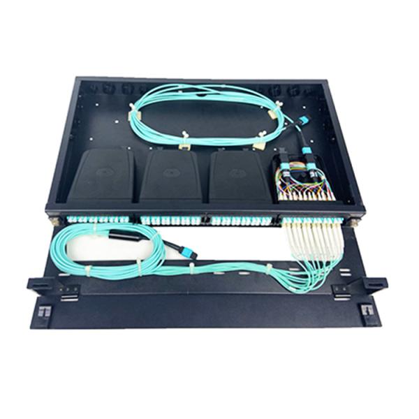 Quality 96 Cores Fiber Optic MPO MTP Patch Panel LC Connector Fiber Patch Panel for sale