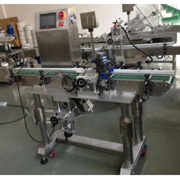 Quality OEM Automatic Aloe Jar Perfume Top And Bottom Labeler Machine 30-100pcs/Min for sale