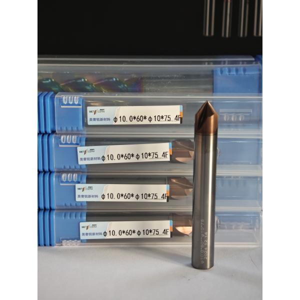 Quality MPG4 CNC Rad Mill Carbide Chamfer Mill 4 Flutes Mill Roughing Processing Mill For Alloy Steel Mold Steel Pre-hardened Steel Φ10.0 X 60°x Φ10 X 75mm for sale