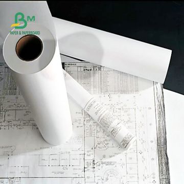 Quality Wide Format CAD Uncoated Bond Rolls 20# Plotter Paper 24'' x 150' for sale