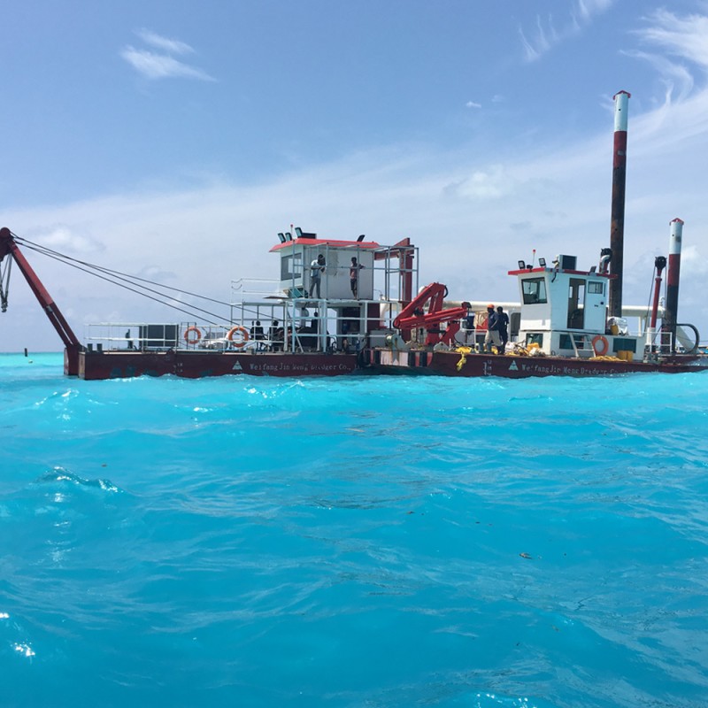 Dredger working site