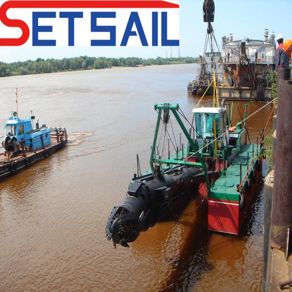 Quality Water Flow Hydraulic Cutter Suction Dredger with Double Sand Pump and Spud Carrier for sale