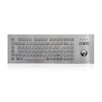 Quality 100 Key Stainless Steel Keyboard With Optical Mechanical Trackball Waterproof for sale