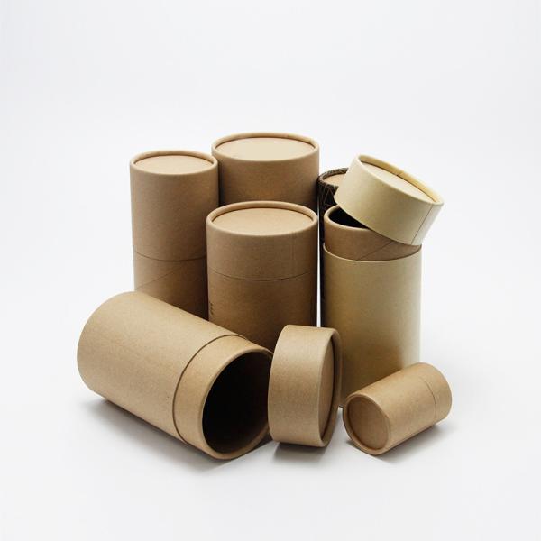 Quality Custom Printed Cylinder Kraft Paper Tube Recyclable Tea Packaging Containers for sale