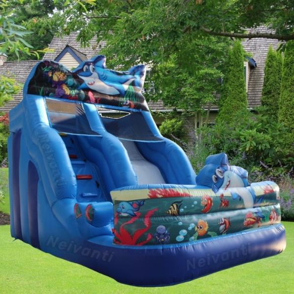 Quality Custom Logo Printed 2024 Innovations Inflatable Pool with 2 Slides and Rainbow for sale