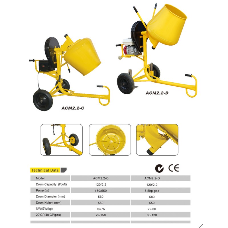 Mini Roll Construction Concrete Mixer Machine