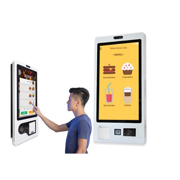 Quality Self Ordering Restaurant Payment Kiosk Touch Screen With QR Printer for sale