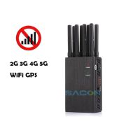Quality WiFi 2.4G 5.8G GPS 2G 3G 4G 8 Bands Portable Mobile Signal Jammer for sale