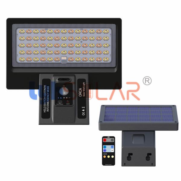 Quality 3000mAh Solar Deck Lights Outdoor 4500k 5W PIR Sensor With 2.5Wp Solar Panel for sale