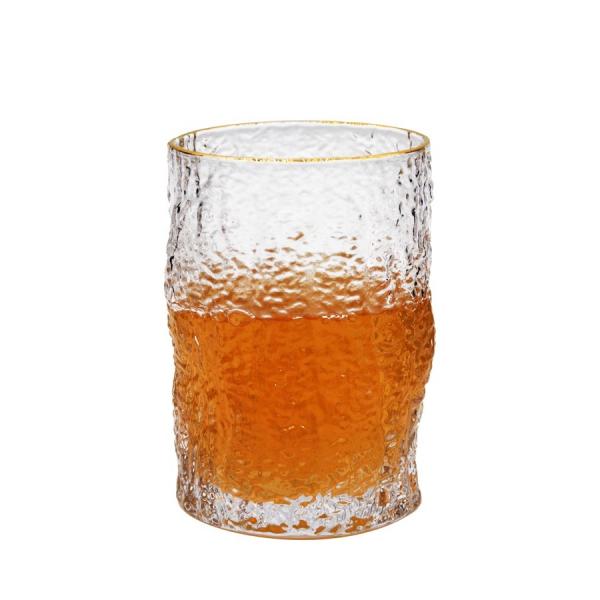 Quality Creative Embossed Stump Whiskey Glasses , Engraved Whiskey Glasses for sale