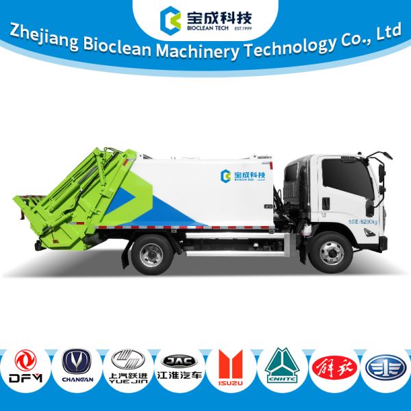 Quality 8TONS Strong Power Compressed Garbage Truck Trash Compactor CE/ISO 9001/EPA Certified for sale