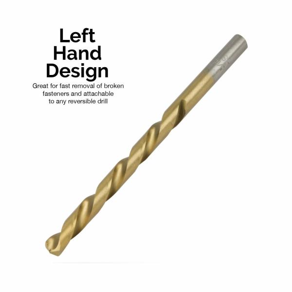 Quality Left Hand HSS Drill Bit Set with Titanium Nitride Coating for sale