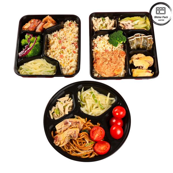 Quality Plastic Takeaway 4 Compartment Take Out Containers For Restaurants for sale
