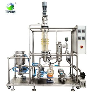 china Chemical Wiped Film Evaporator TOPTION Essential Oil Distiller