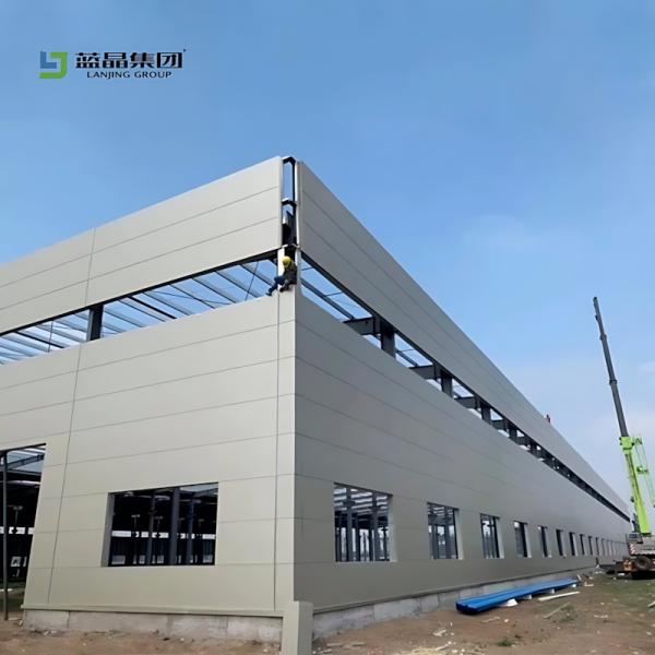 Quality Bolted Connection Portal Frame Warehouse Sandwich Panel Quick Assembly for sale