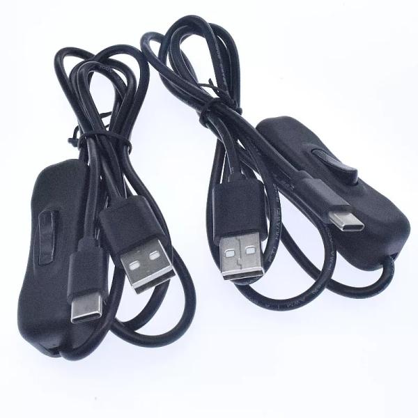 Quality 3A Fast Charging Straight USB Cable USB 2.0 To Type C With On Off Switch for sale