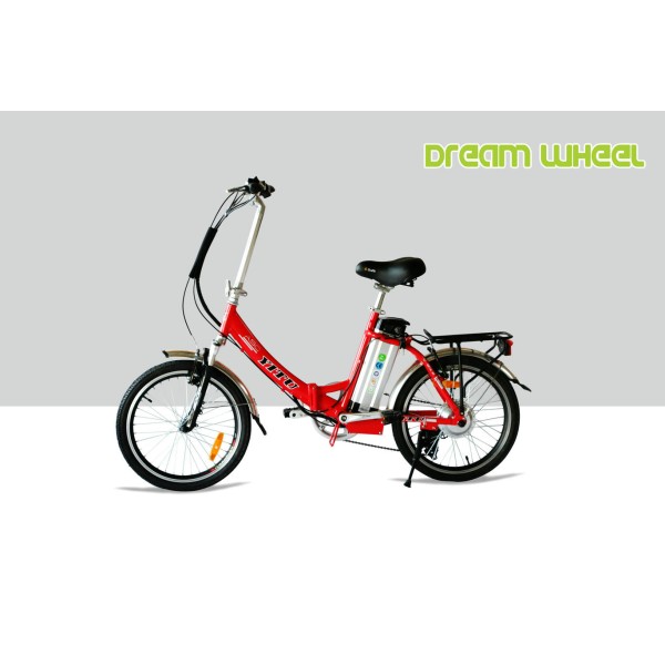 Quality Aluminum Lightweight Foldable E Bike V Brake 36V 10Ah Battery for sale